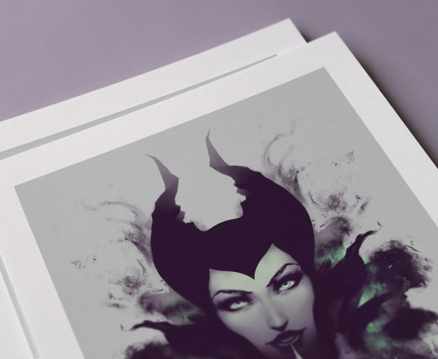 Maleficent Art Print Disney Painting Sleeping Beauty Fairy - Etsy