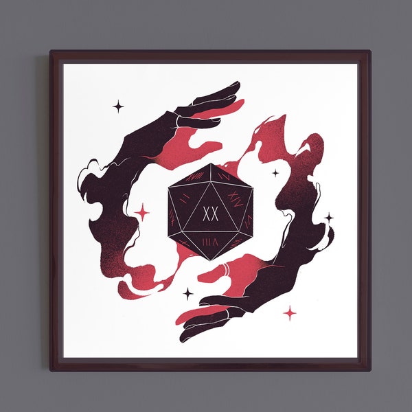 D20 Art Print - Etsy