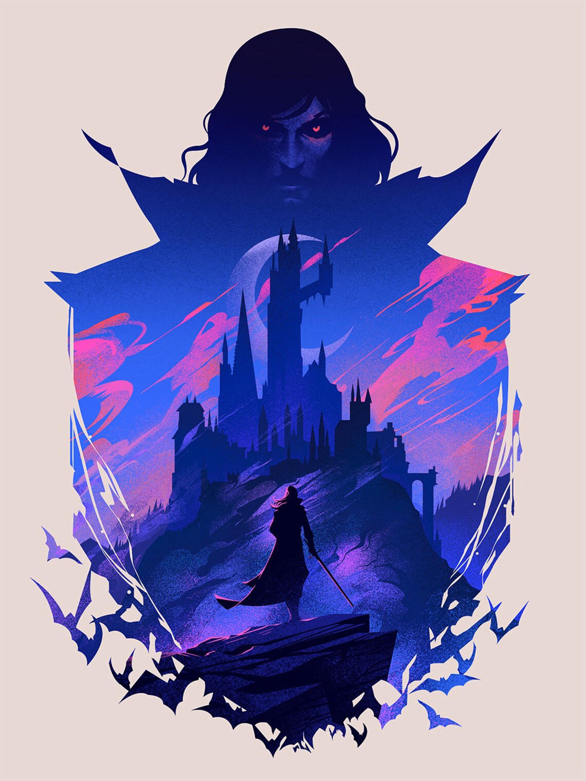 Castlevania Art Print Symphony of the Night Poster Dracula - Etsy
