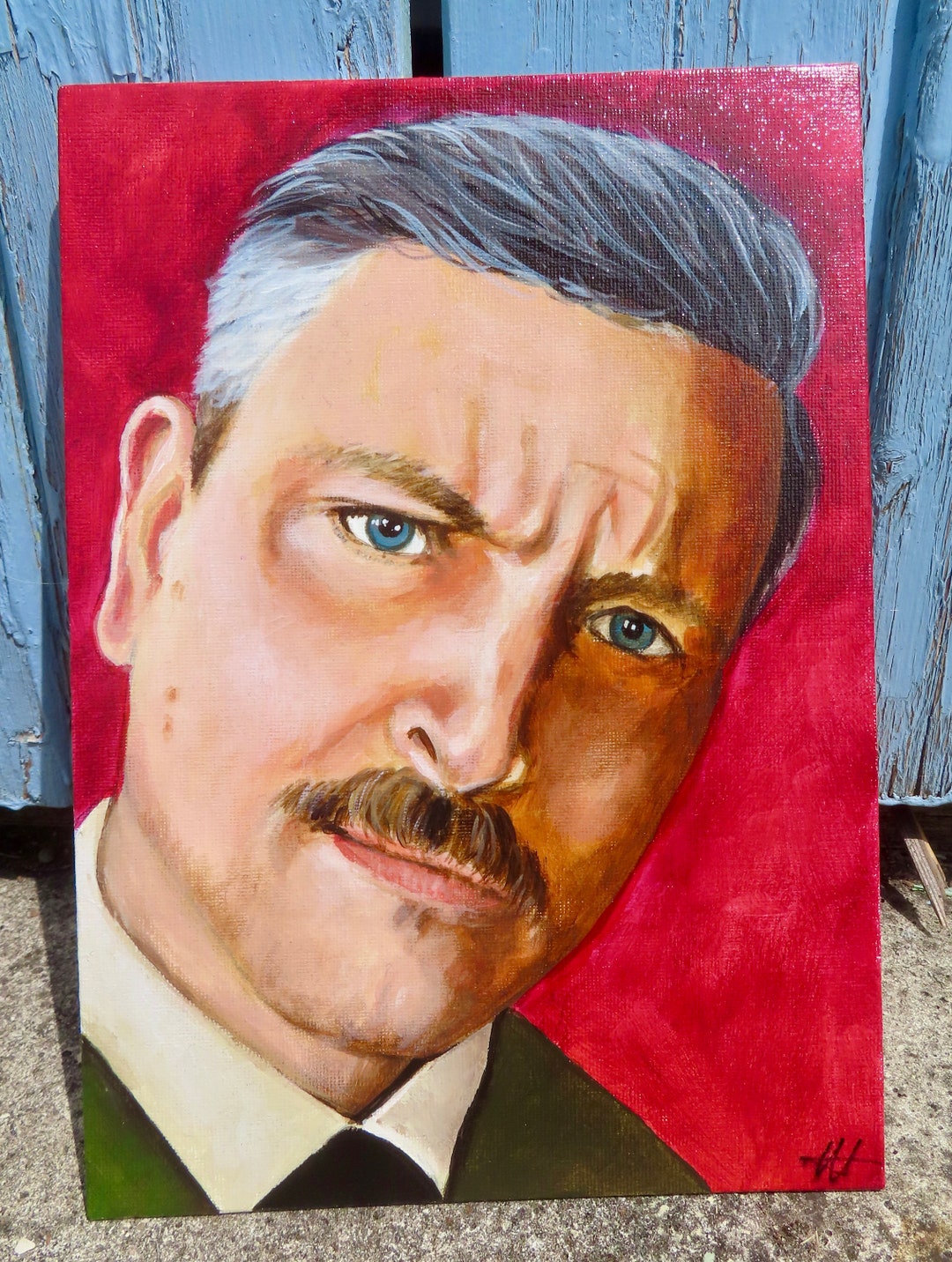 Ghosts Captain Original Painting - Acrylic on Canvas Board 27 X 19 Cm ...