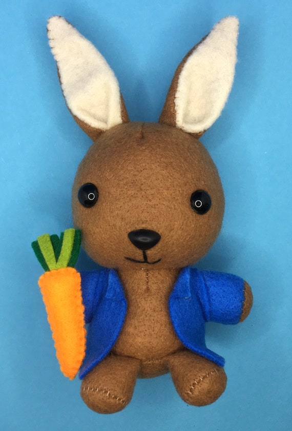 Peter Rabbit Seated Felt Plushie 5 - Etsy