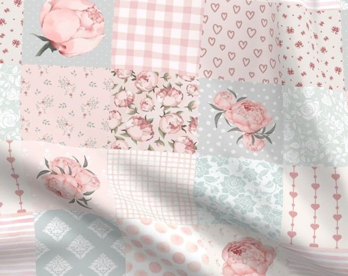 Woodland Baby Animal Cheater Quilt Fabric by the Yard Neutral Nursery ...