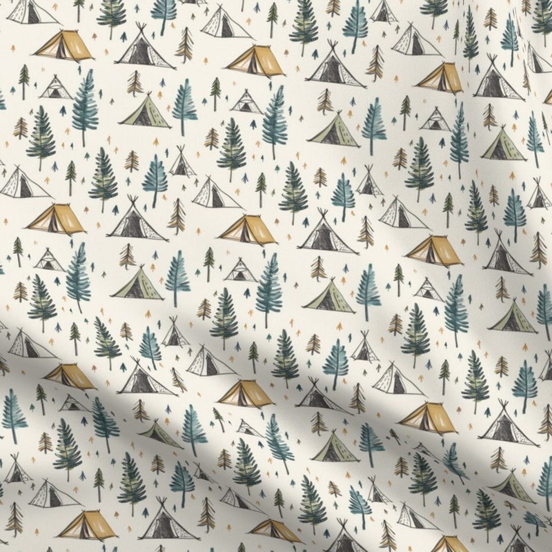 Camping Fabric - Etsy