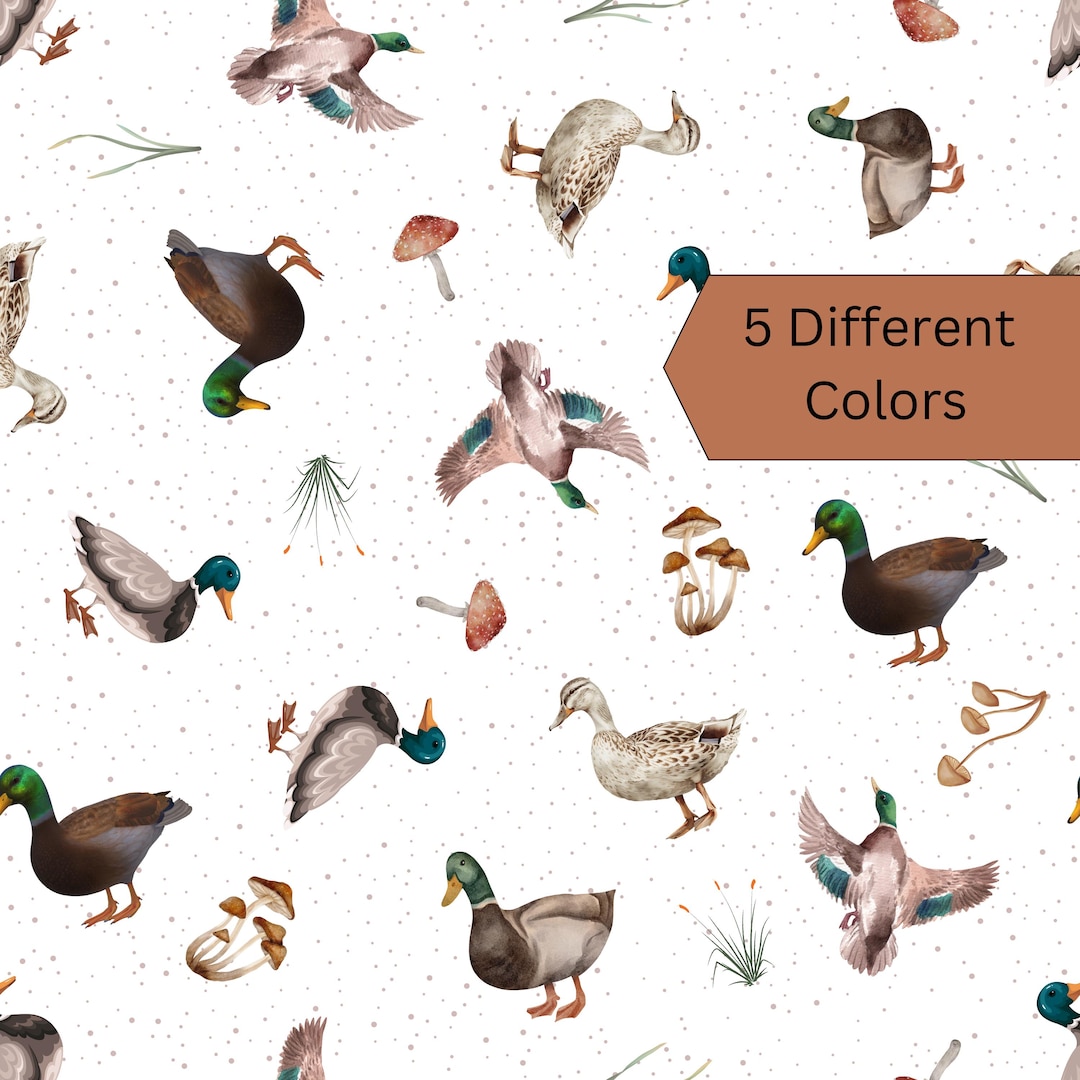 Duck Fabric by the Yard Mallard Duck Hunt Rustic Boy Nursery Quilting ...