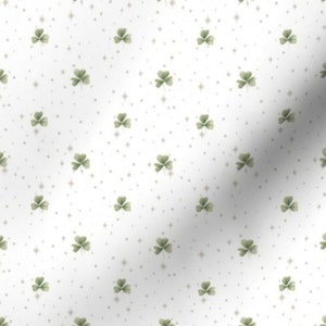 Tiny Shamrock Fabric by the Yard Small Shamrock Quilting Fabric St ...