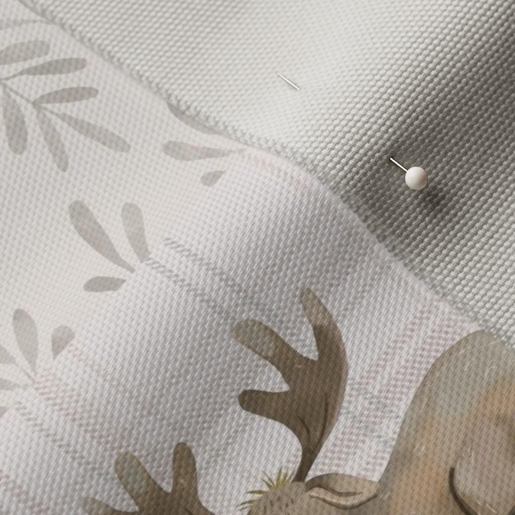 Woodland Baby Animal Cheater Quilt Fabric by the Yard Neutral Nursery ...