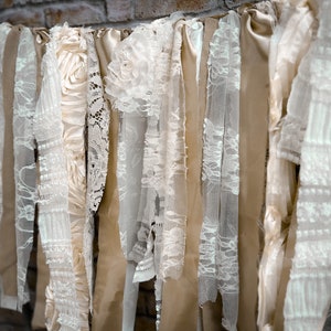 Fabric Garland Fabric Banner Rag Banner Neutral Garland Earth Tones ...