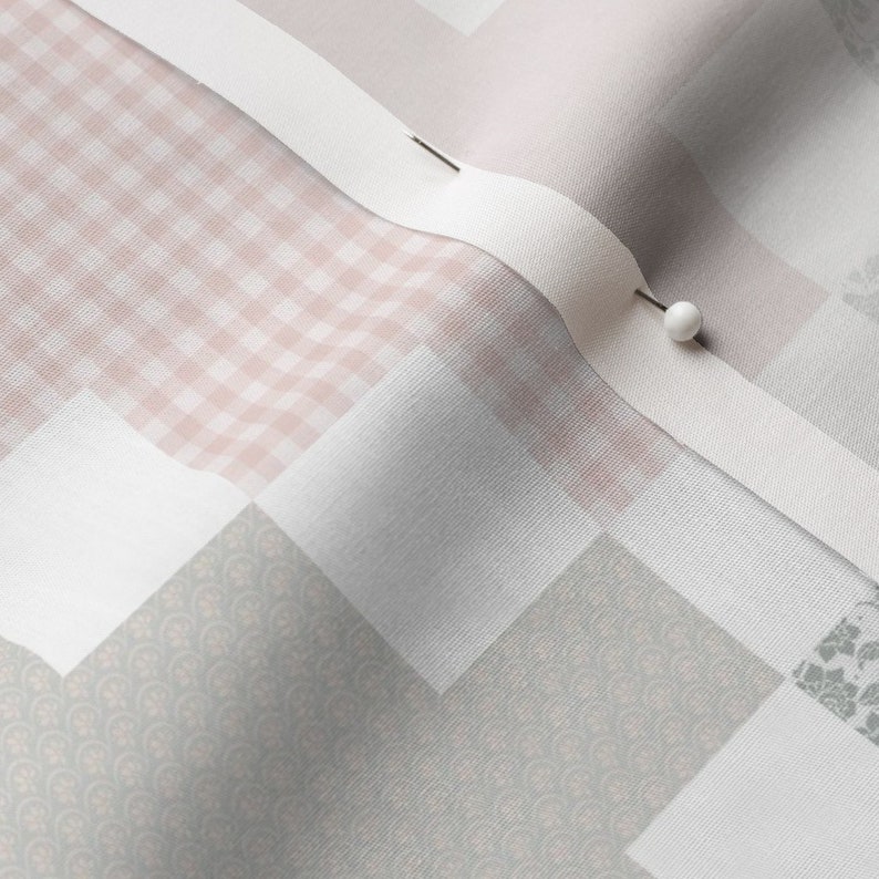 Vintage Cheater Quilt Fabric by the Yard Pastel Irish Chain Quilting ...