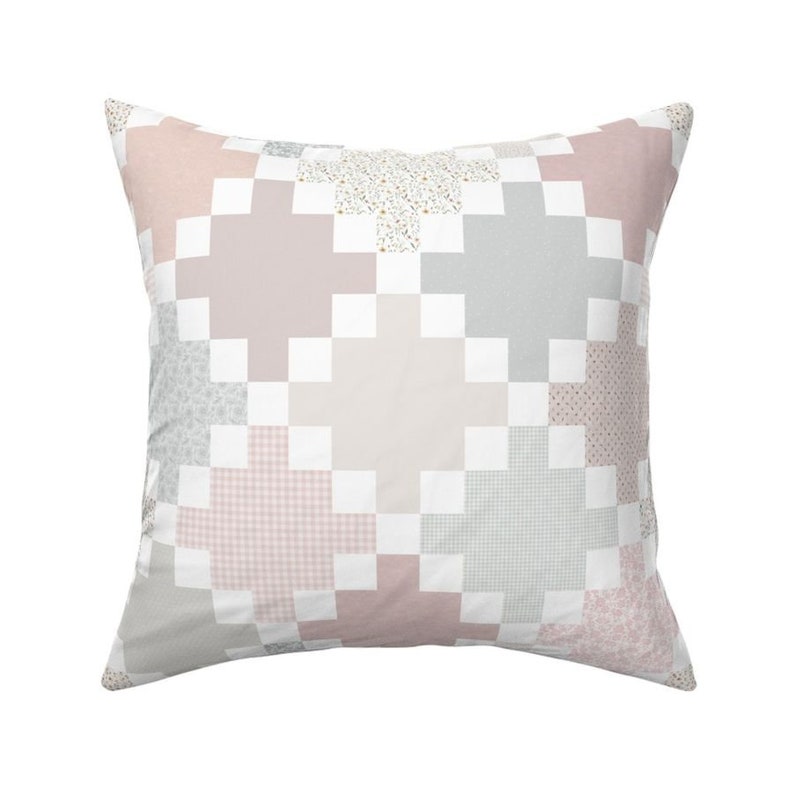 Vintage Cheater Quilt Fabric by the Yard Pastel Irish Chain Quilting ...