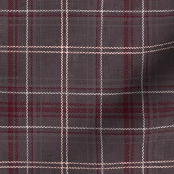 Gray Plaid Fabric - Etsy
