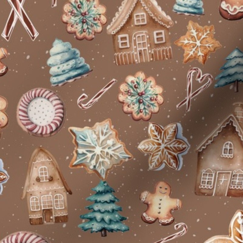 Gingerbread Fabric - Etsy