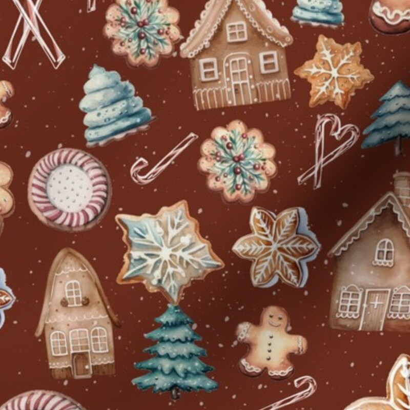 Gingerbread Fabric - Etsy