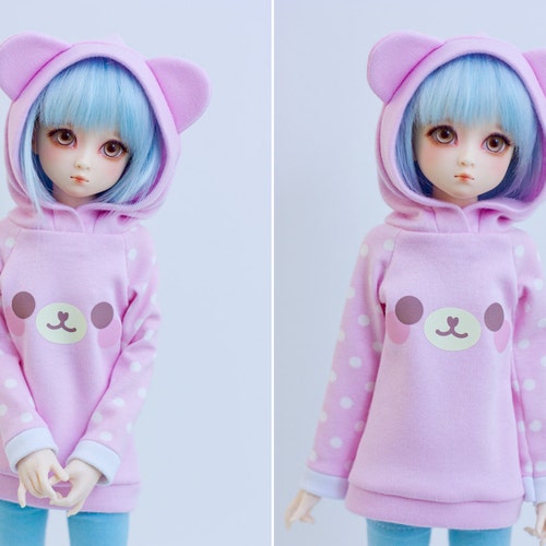 MSD Jeans Tulle Tunic and Casual Stripped Cardigan BJD Sewing | Etsy