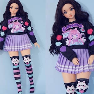 Clothes for Smart Doll: Cozy Gamer Sweater and Skirt Oufit - Etsy