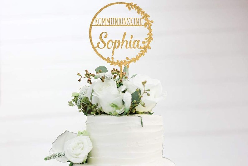 Cake Topper Country House Style to Communion With Name - Etsy