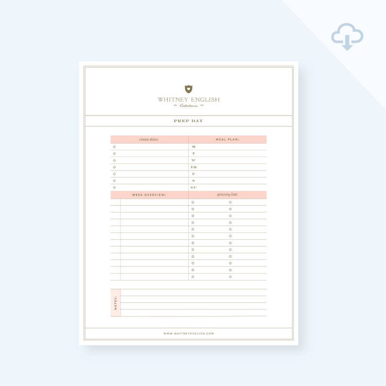 Printable Prep Day Checklist - Etsy