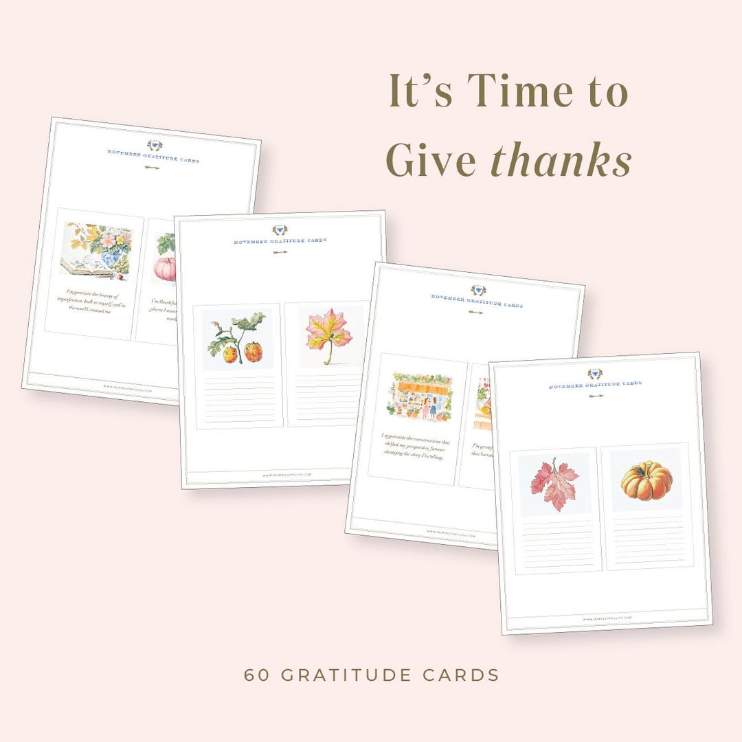 Gratitude and Affirmation Cards · Thanksgiving Printable · Thankful ...