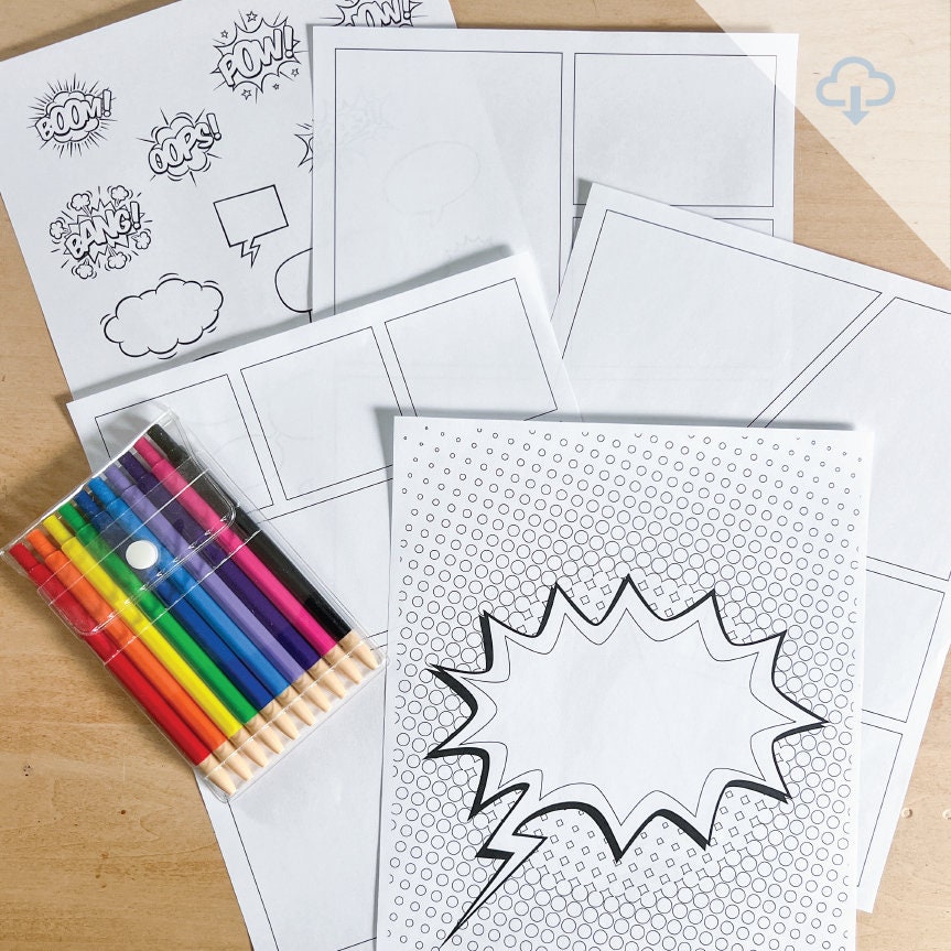 Printable Create Your Own Comic Book Kit - Etsy