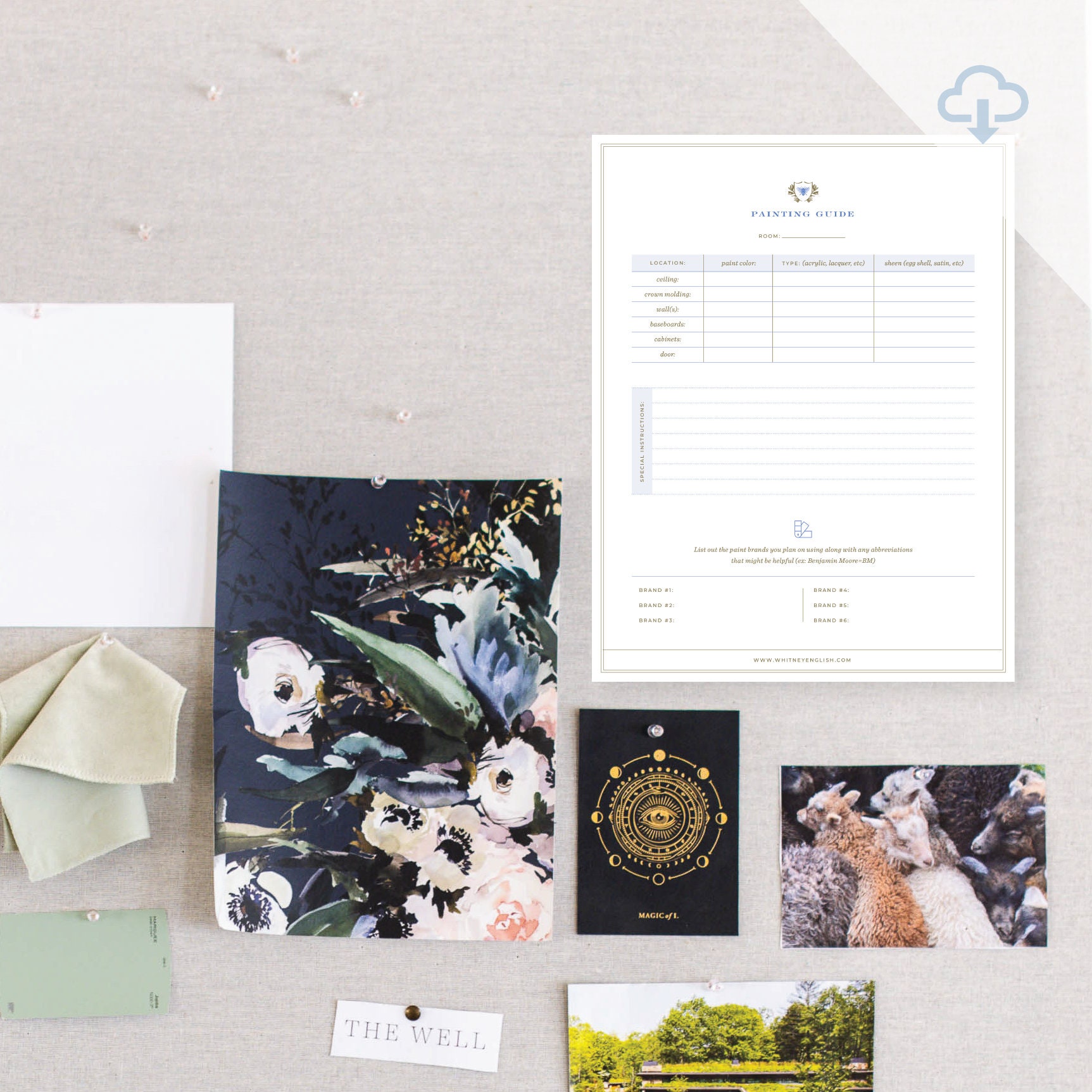 Printable Paint Colors Tracker - Etsy