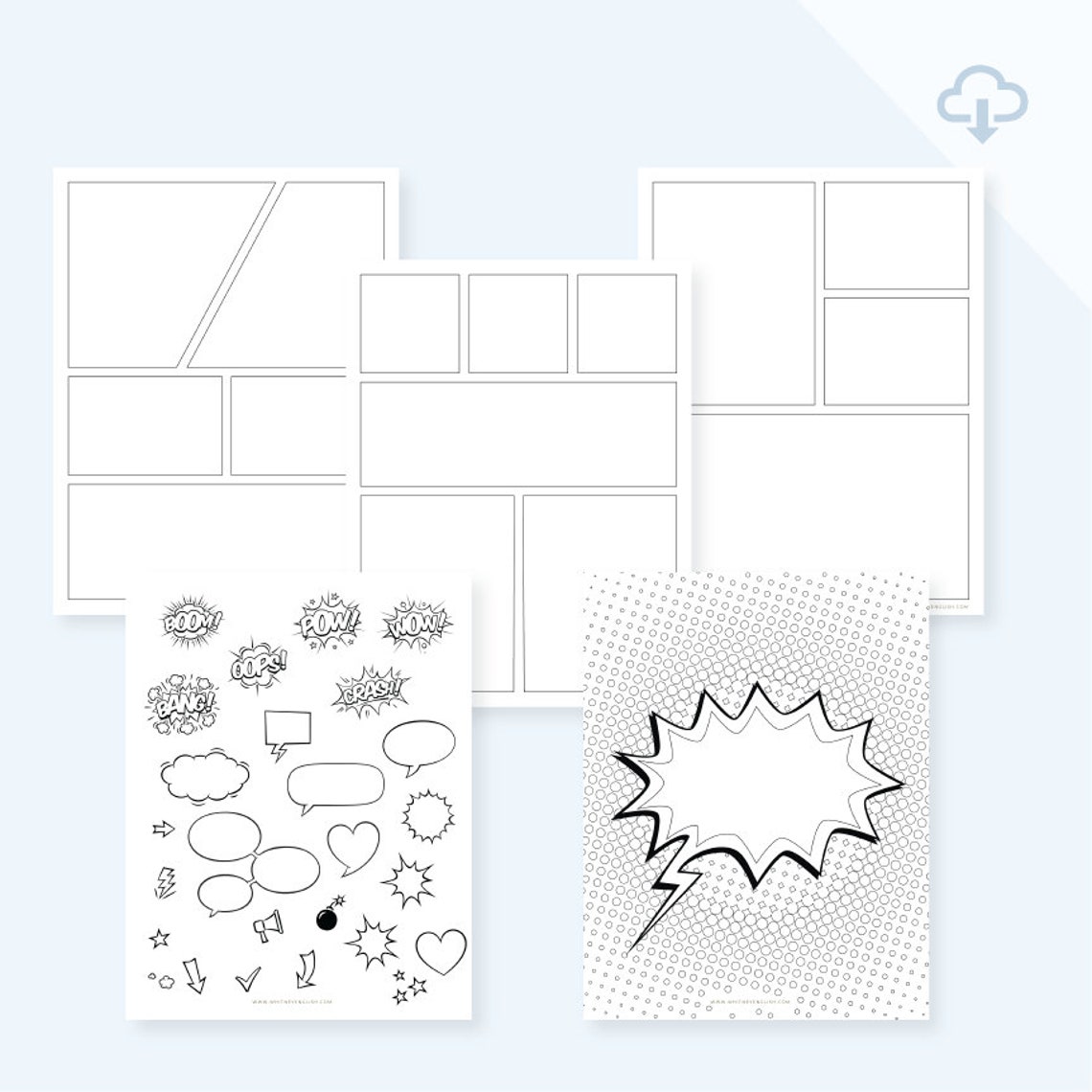 Printable Create Your Own Comic Book Kit - Etsy