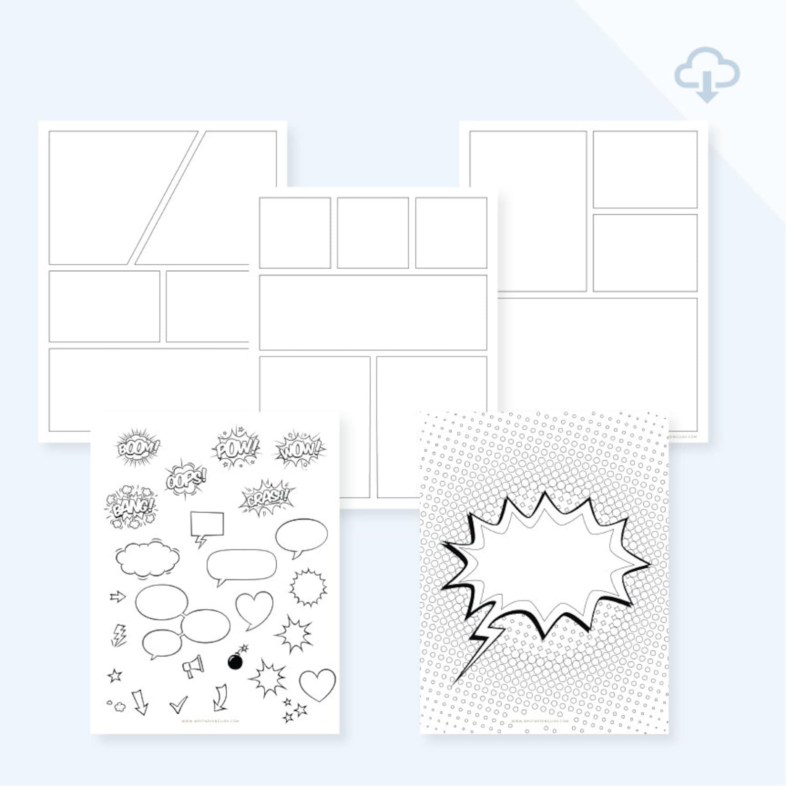 Printable Create Your Own Comic Book Kit - Etsy