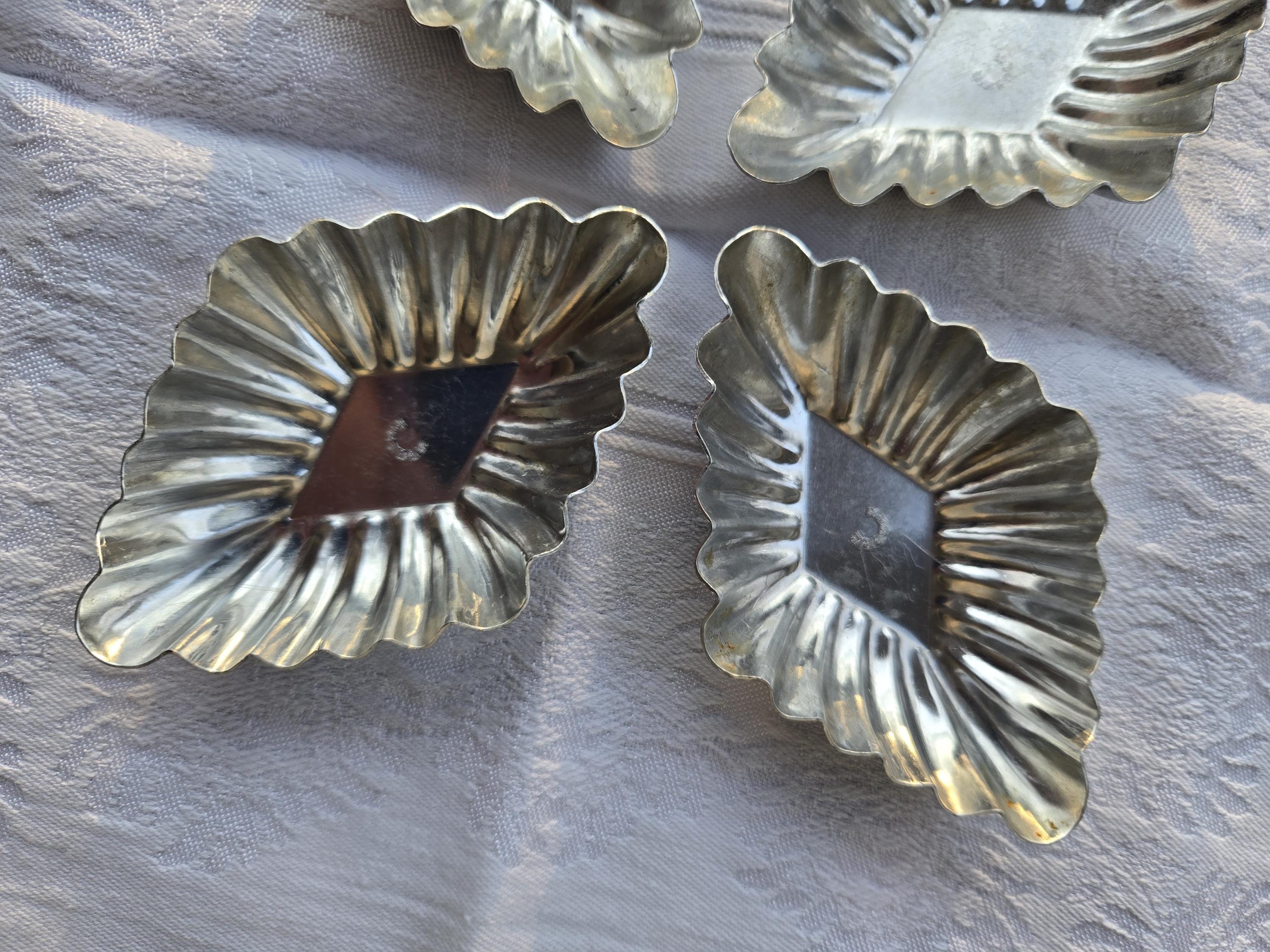 Vintage Set of Four (4) Diamond Shape Metal Tartlets / Tart Pans Made ...