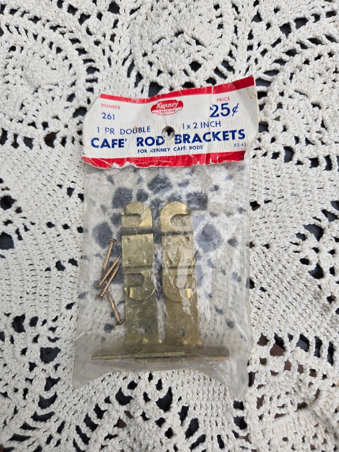 Vintage Kenney Brass Double Cafe Rod Brackets NOS / New Never Used - Etsy