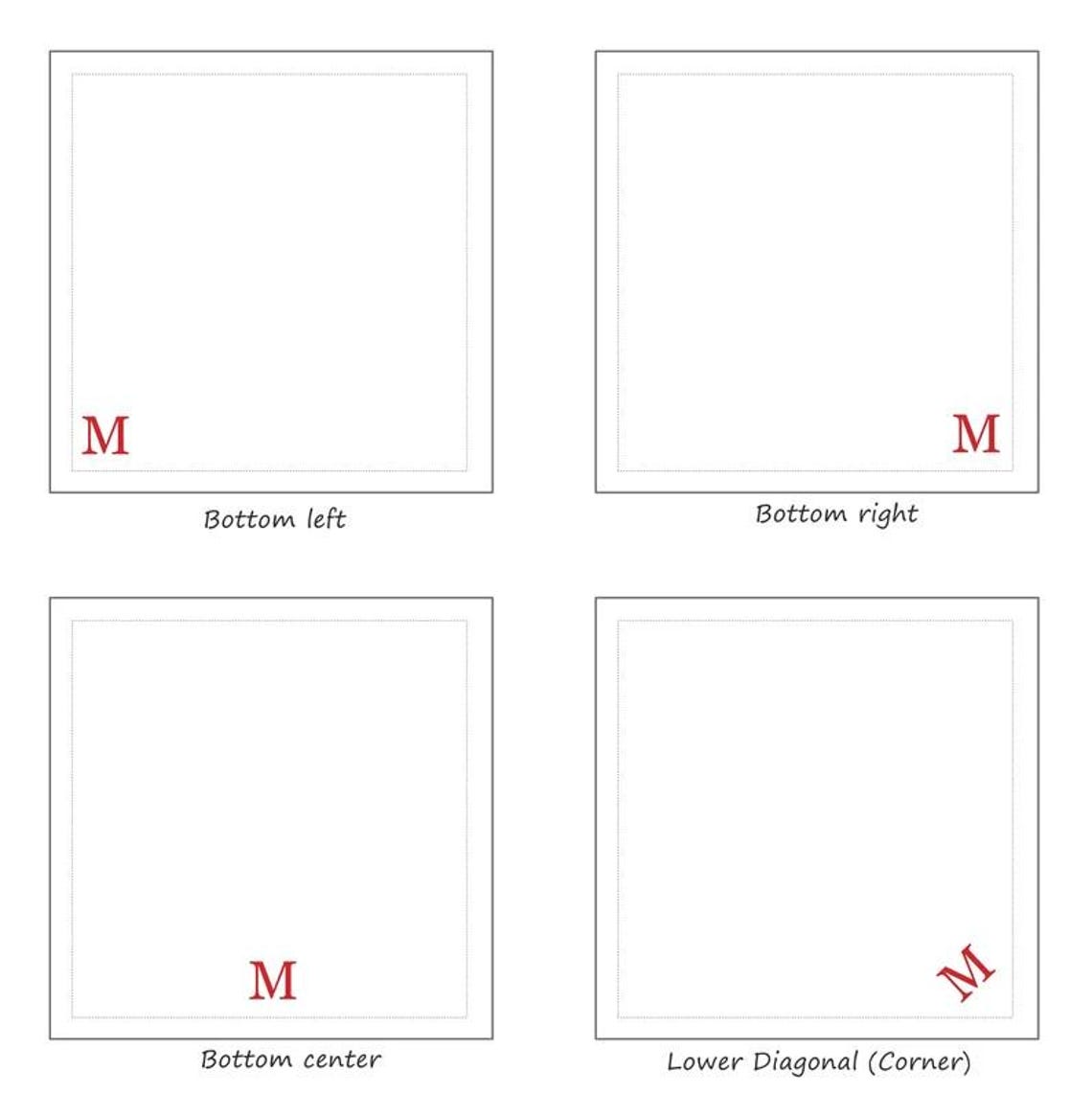 Embroidered Single Letter Monogram Personalize Napkin - Etsy