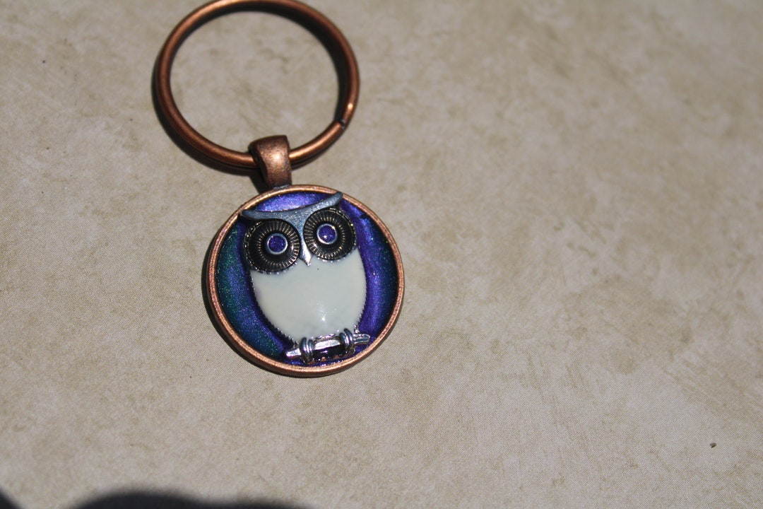 Owl Key Ring, Bird Key Ring, Steampunk Key Ring, Victorian Key Ring ...