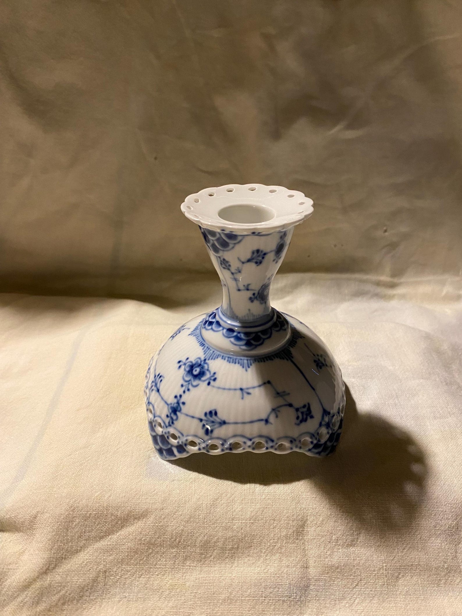 Beautiful Royal Copenhagen Denmark Blue Full Lace Candlestick - Etsy