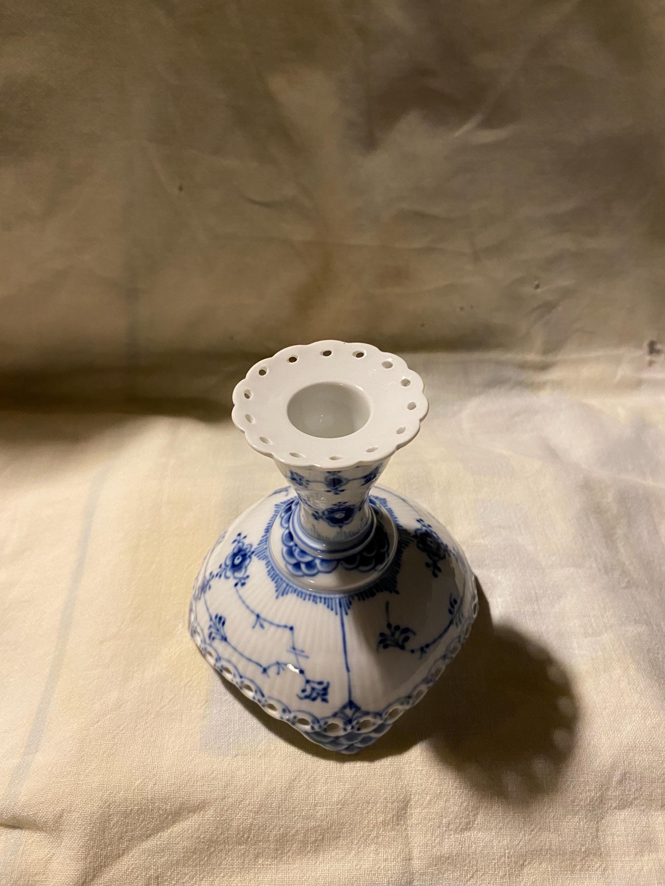 Beautiful Royal Copenhagen Denmark Blue Full Lace Candlestick - Etsy