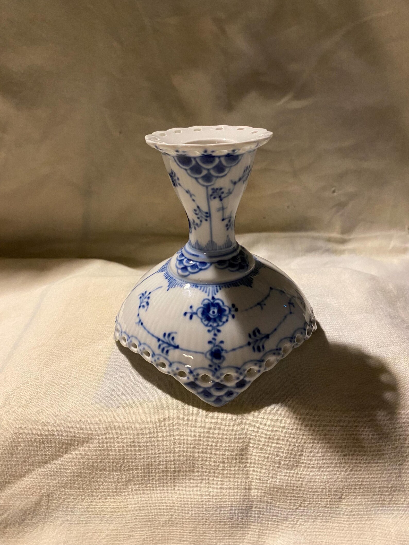 Beautiful Royal Copenhagen Denmark Blue Full Lace Candlestick - Etsy