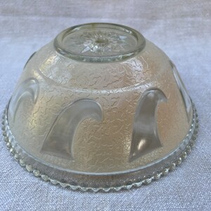 Vintage Light Cover/ Art Deco Beige & Clear Glass Ceiling Light Cover ...