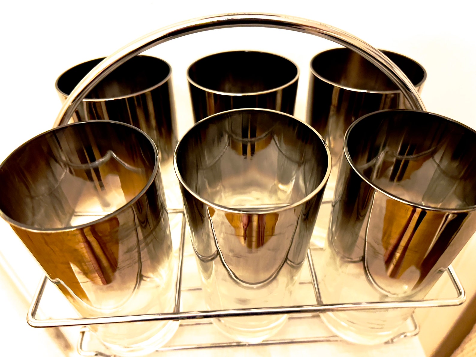 Set of 6 Vintage Water Glasses/tall Rocks Glasses/tom Collins Glasses ...