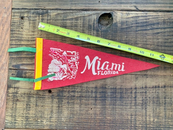 Vintage Miami Florida Pennant /flag/souvenir/sports/state - Etsy
