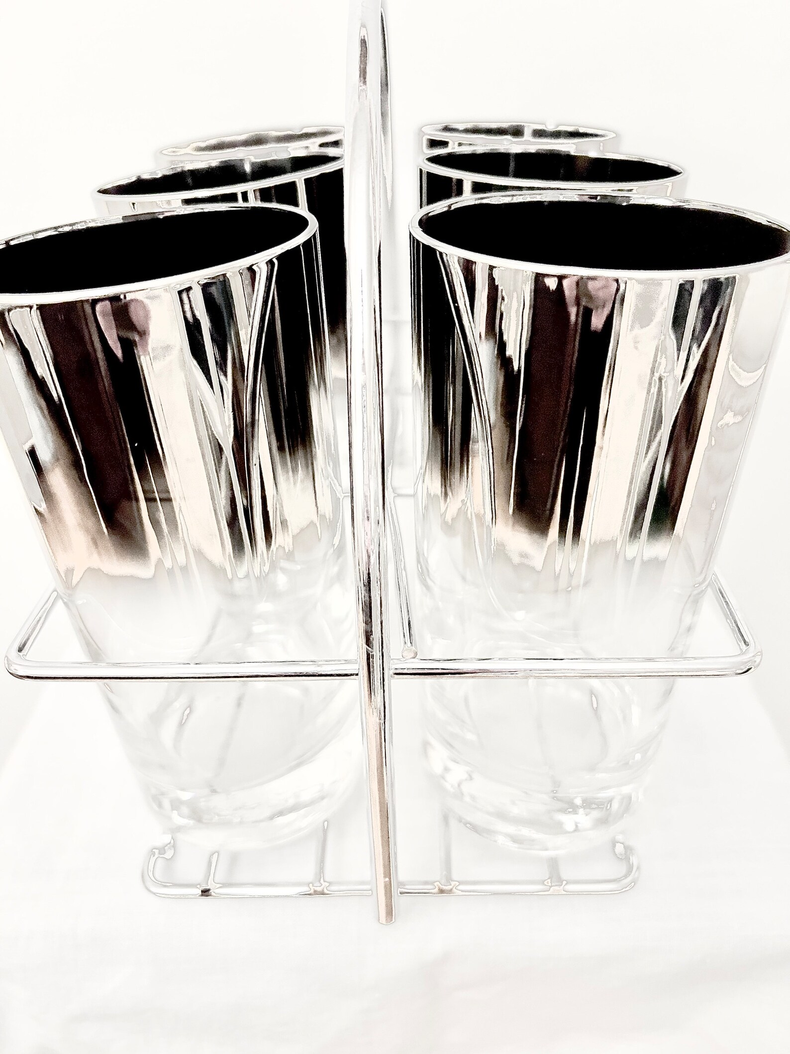 Set of 6 Vintage Water Glasses/tall Rocks Glasses/tom Collins Glasses ...