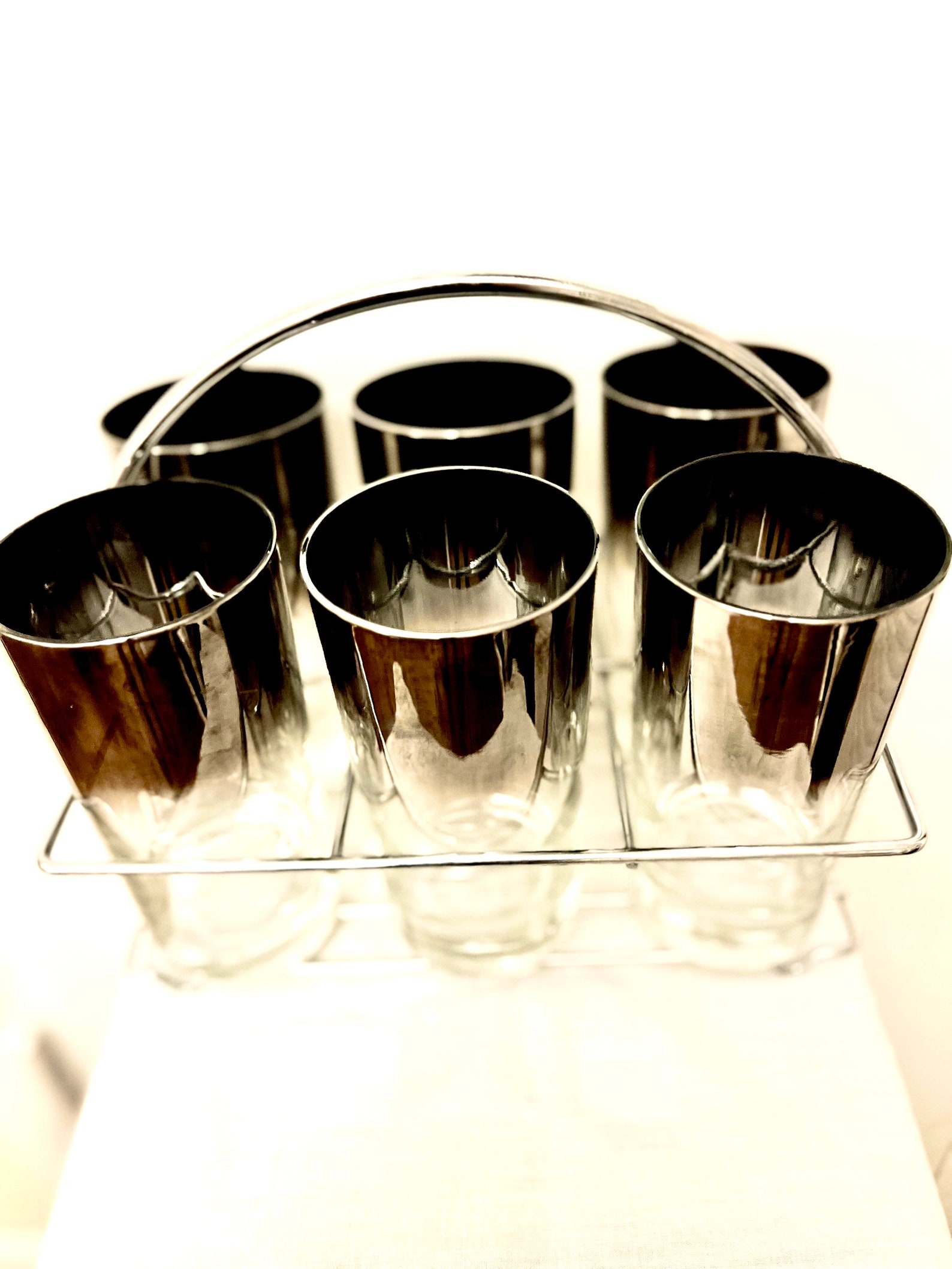 Set of 6 Vintage Water Glasses/tall Rocks Glasses/tom Collins Glasses ...