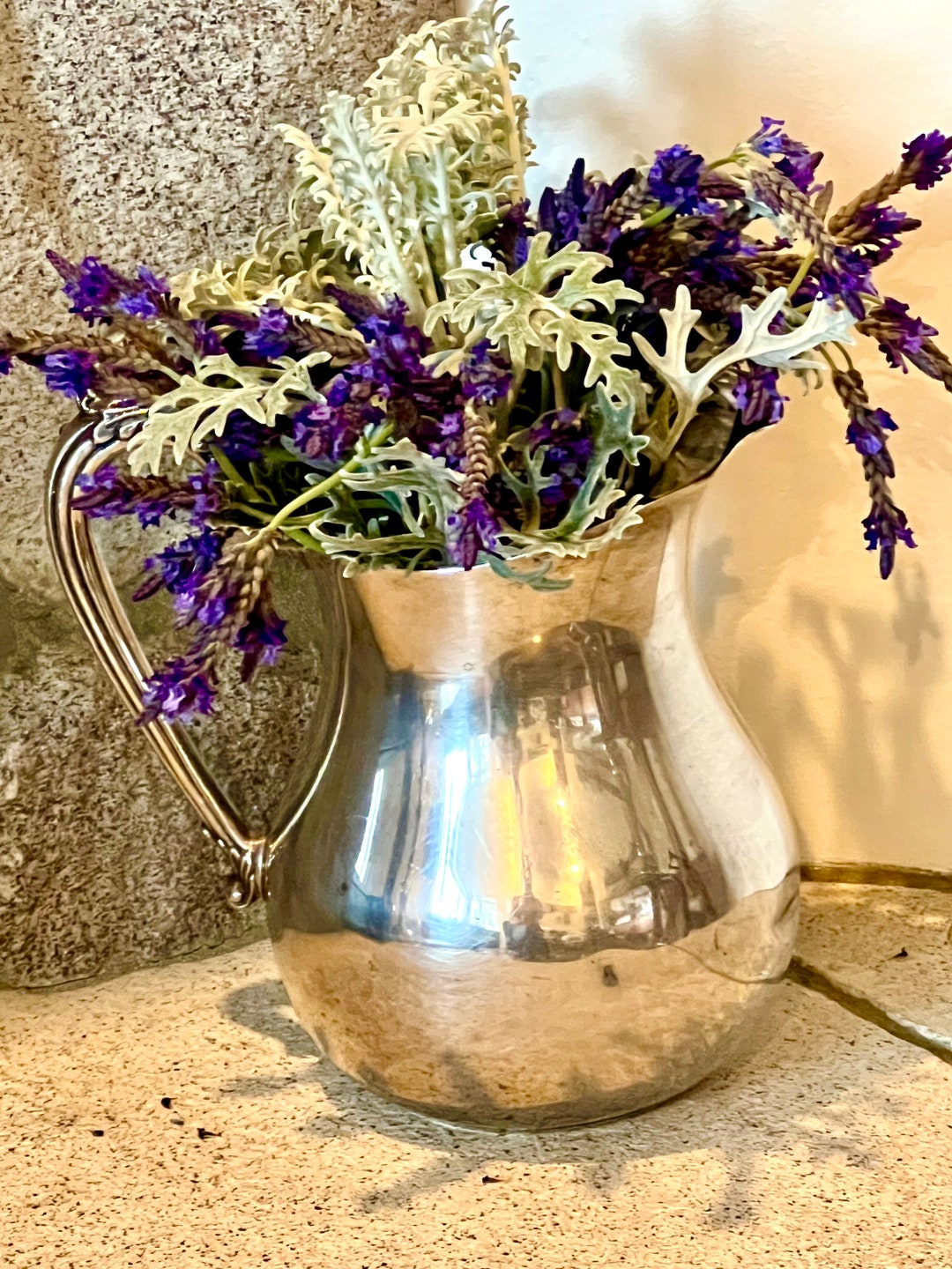 Vintage Silver Plate Water/cocktail/juice Pitcher/flower Vase - Etsy