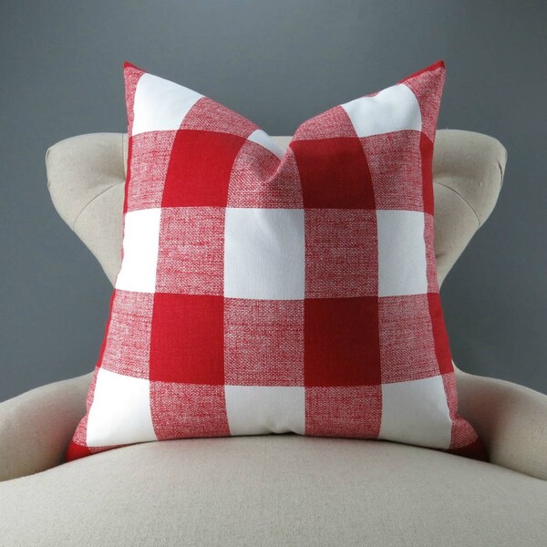 Red Throw Pillow - Etsy