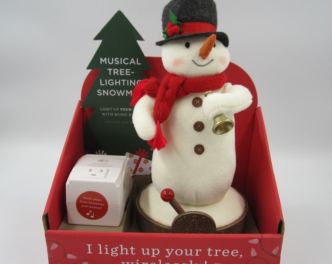 2019 Hallmark Plush Musical Tree Lighting Snowman - Etsy
