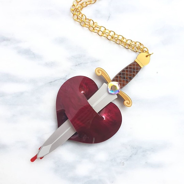 Heart and Dagger - Etsy