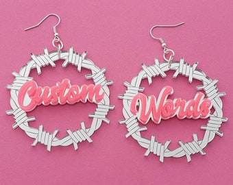 Barbed Wire Name | Etsy