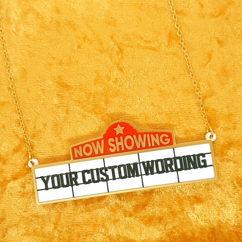 Cinema Gold Necklace - Etsy UK