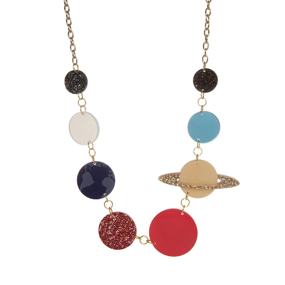 Solar System Necklace Etsy