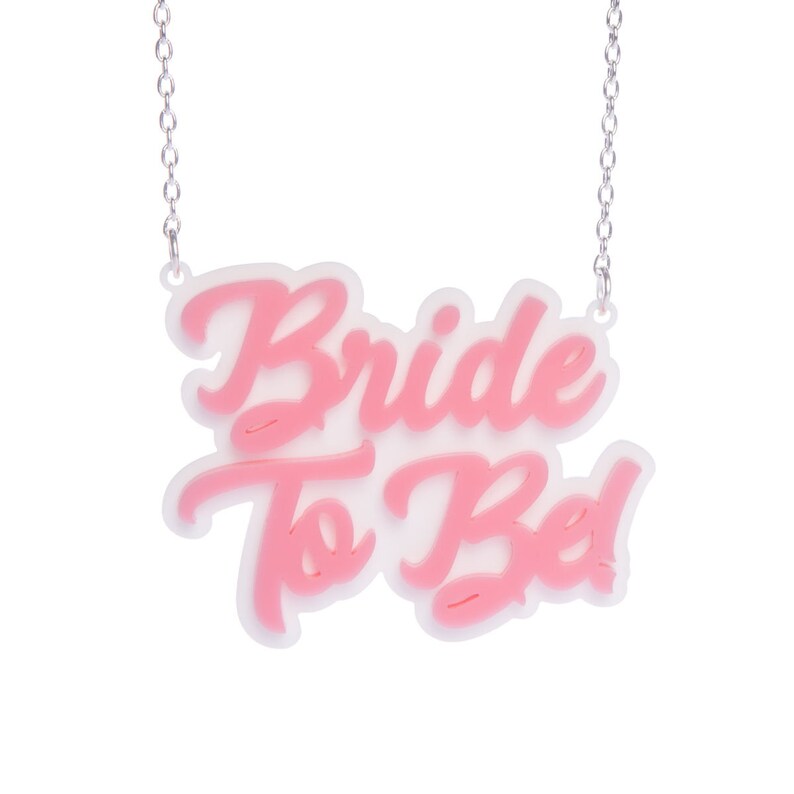 Bride to Be Necklace Laser Cut Acrylic Bridal Jewellery - Etsy