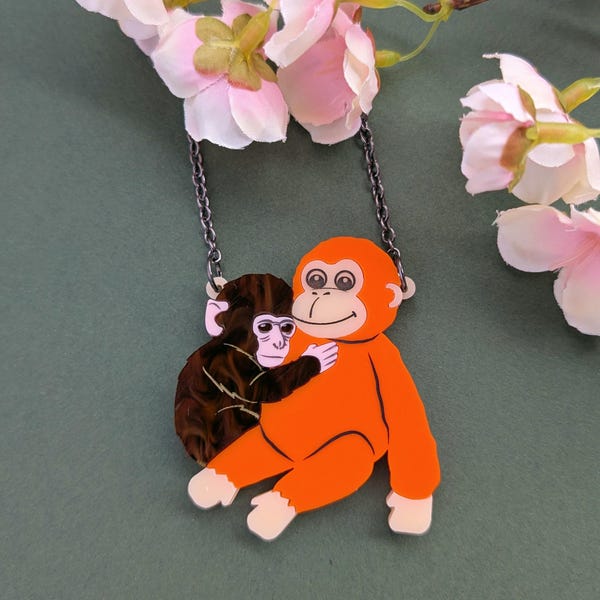 Monkey Necklace - Etsy UK