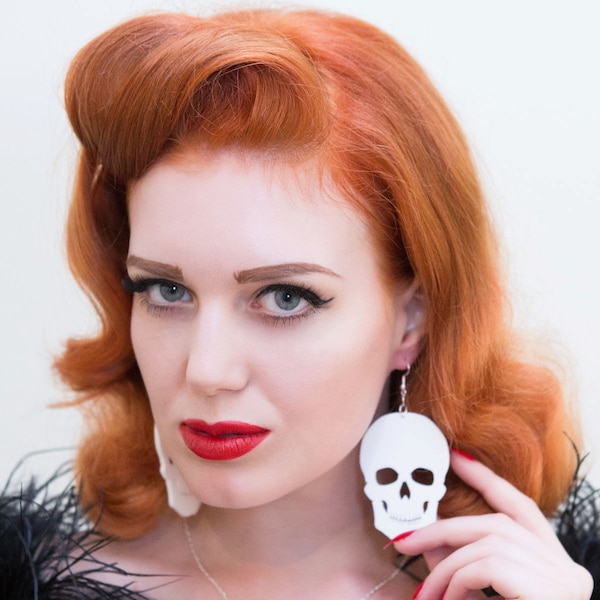 Skull Earrings - Etsy