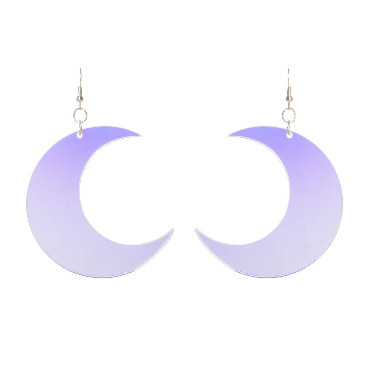 Radiant Crescent Moon earrings laser cut acrylic | Etsy