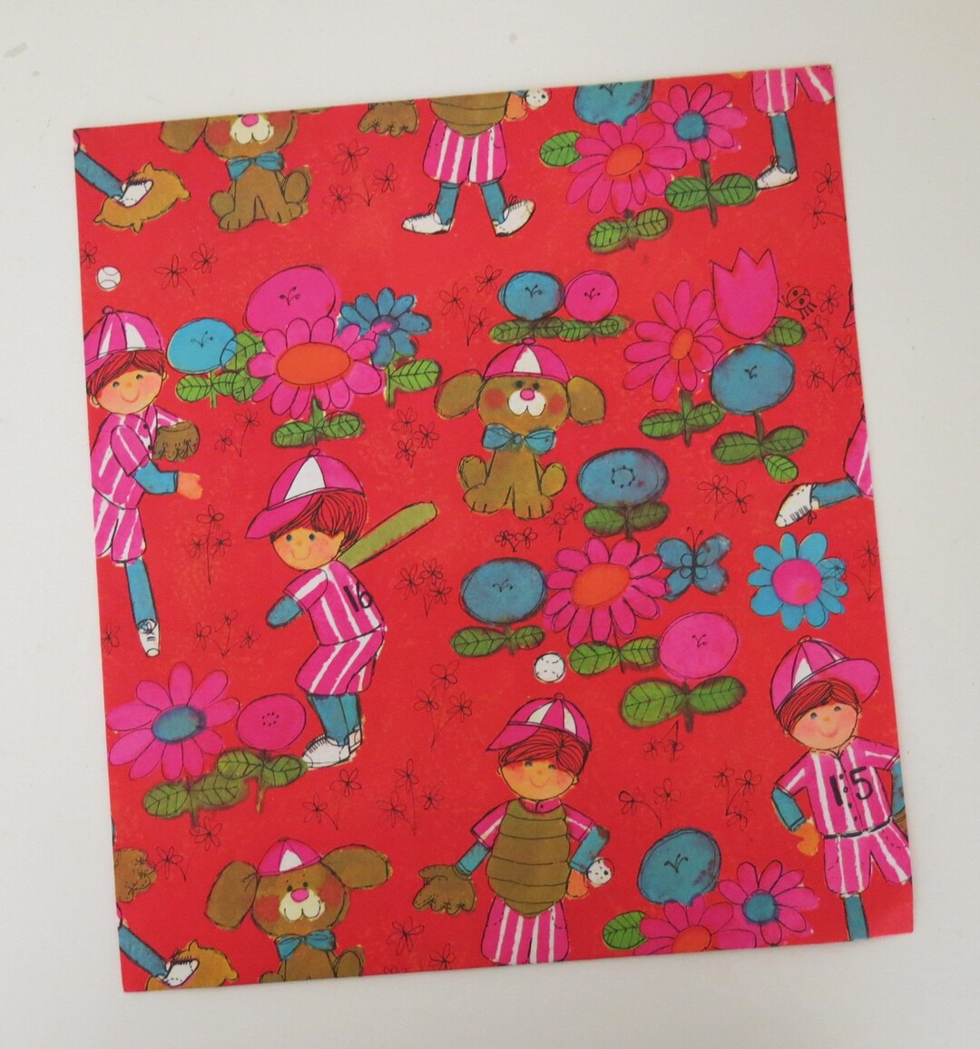 Vintage Buzza-cardozo Color Magic Juvenile BIRTHDAY Gift Wrap ...