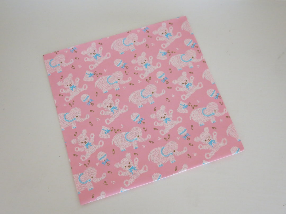 Vintage Laurel - for BABY GIRL - Wrapping Paper - Gift Wrap - Bears and ...